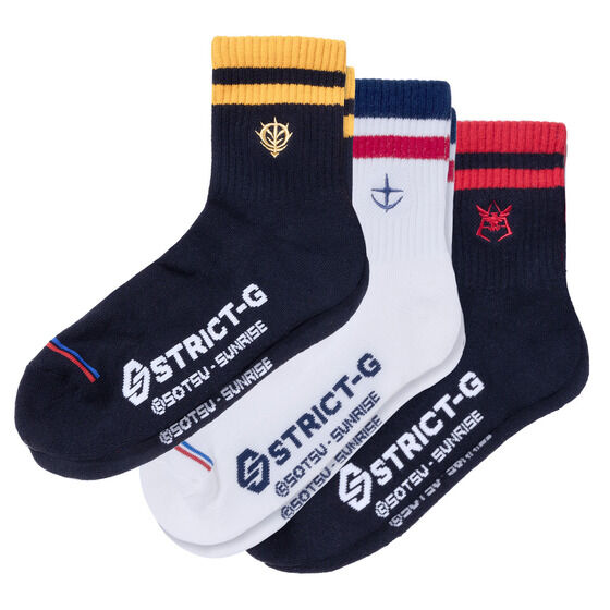 STRICT-G Mobile Suit Gundam Basic Striped Socks 3PCS Set | GUNDAM ...