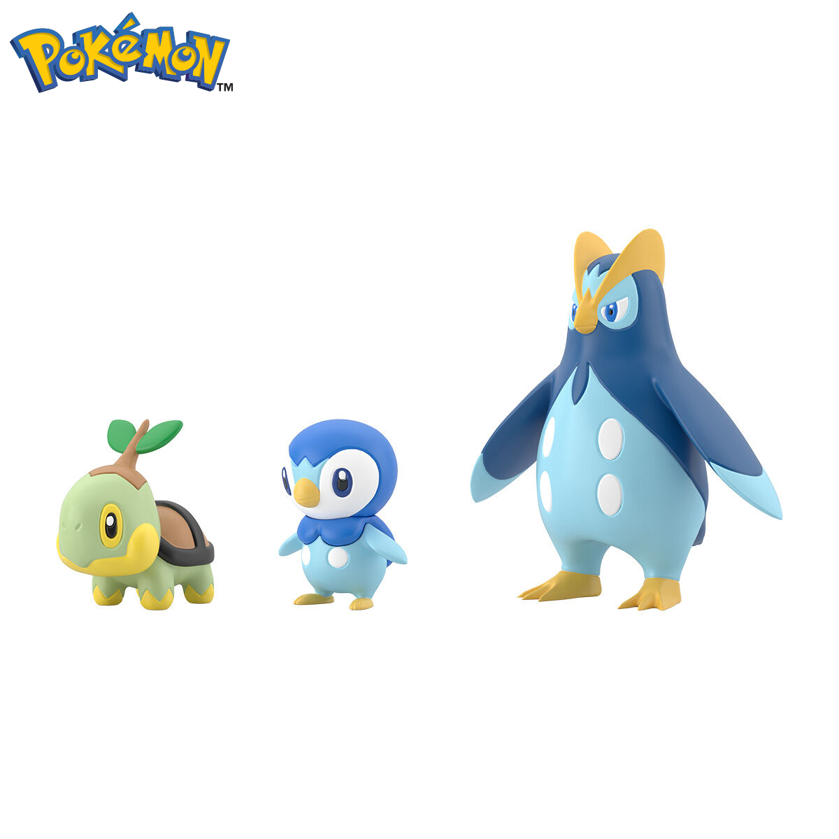 POKÉMON SCALE WORLD SINNOH REGION TURTWIG & PIPLUP & PRINPLUP W/O GUM ...