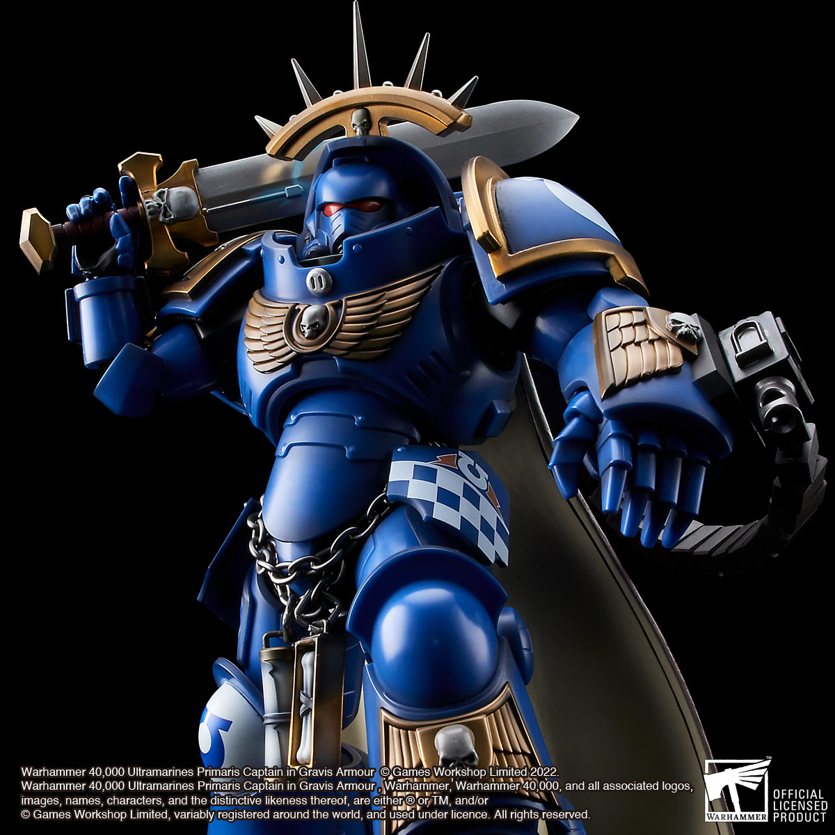 WARHAMMER 40,000 ULTRAMARINES PRIMARIS CAPTAIN IN GRAVIS ARMOUR [Second ...