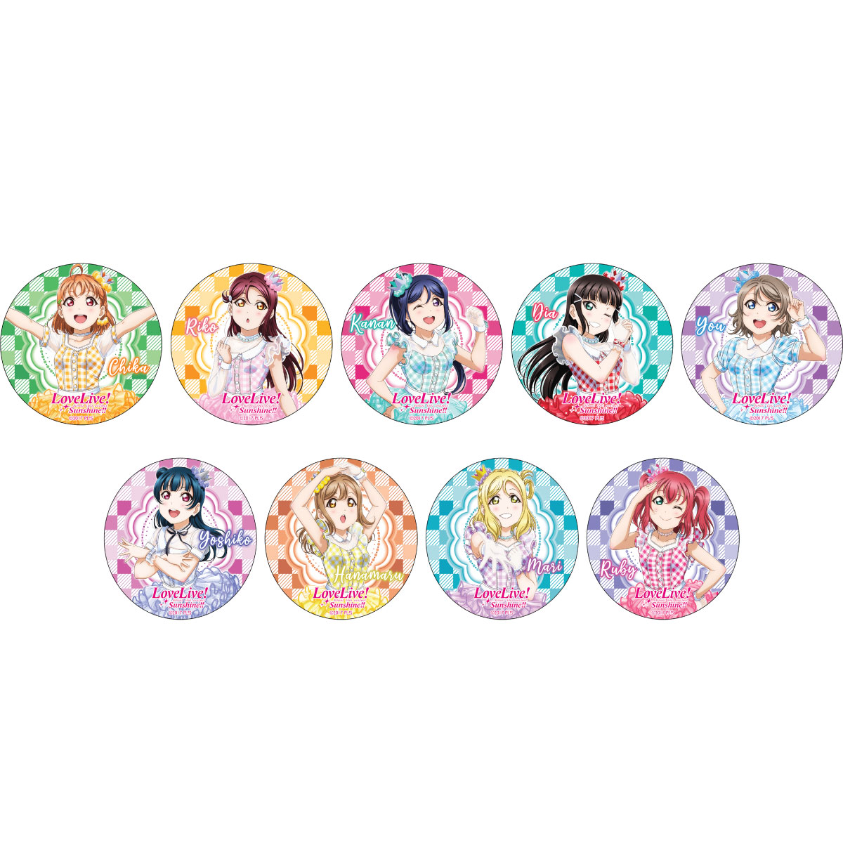 Love Live! Sunshine!! Uranohoshi Girls' High School Tin Button Vol. 10 ...