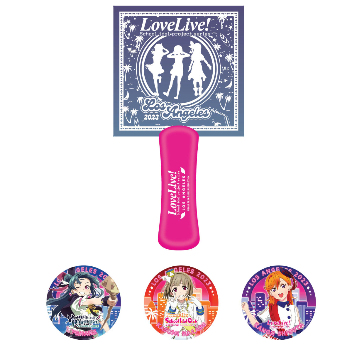 Love Live! series AX Los Angeles 2023 Acrylic plate light & Tin Button ...