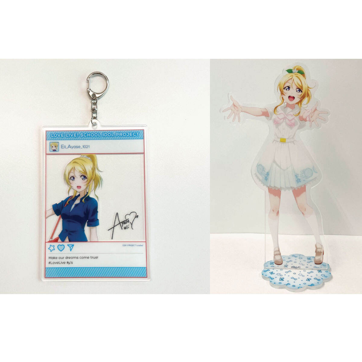 Love Live! School Idol Project Eli Ayase Acrylic photoframe style keychain & Acrylic stand ...