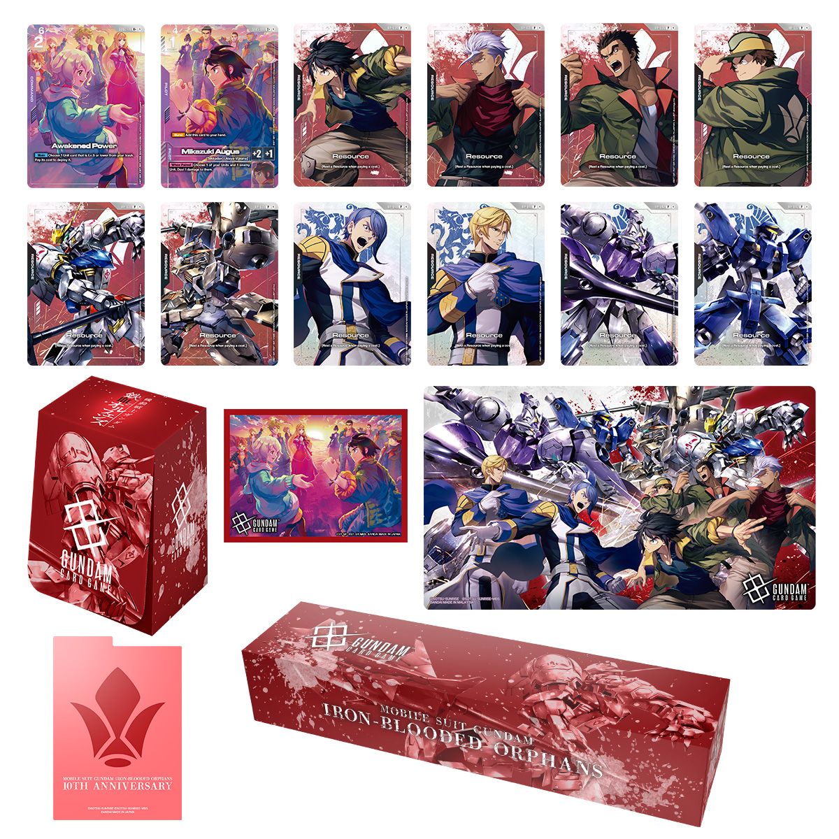 [PB02] GUNDAM CARD GAME Premium Accessory Set -Mobile Suit Gundam IRON ...